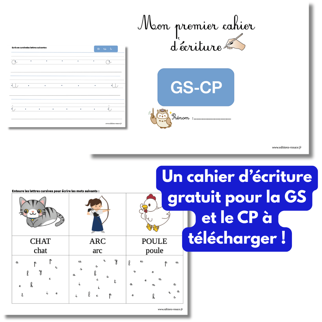 Un cahier d’écriture gratuit pour la GS et le CP à télécharger ! - Ecole Positive