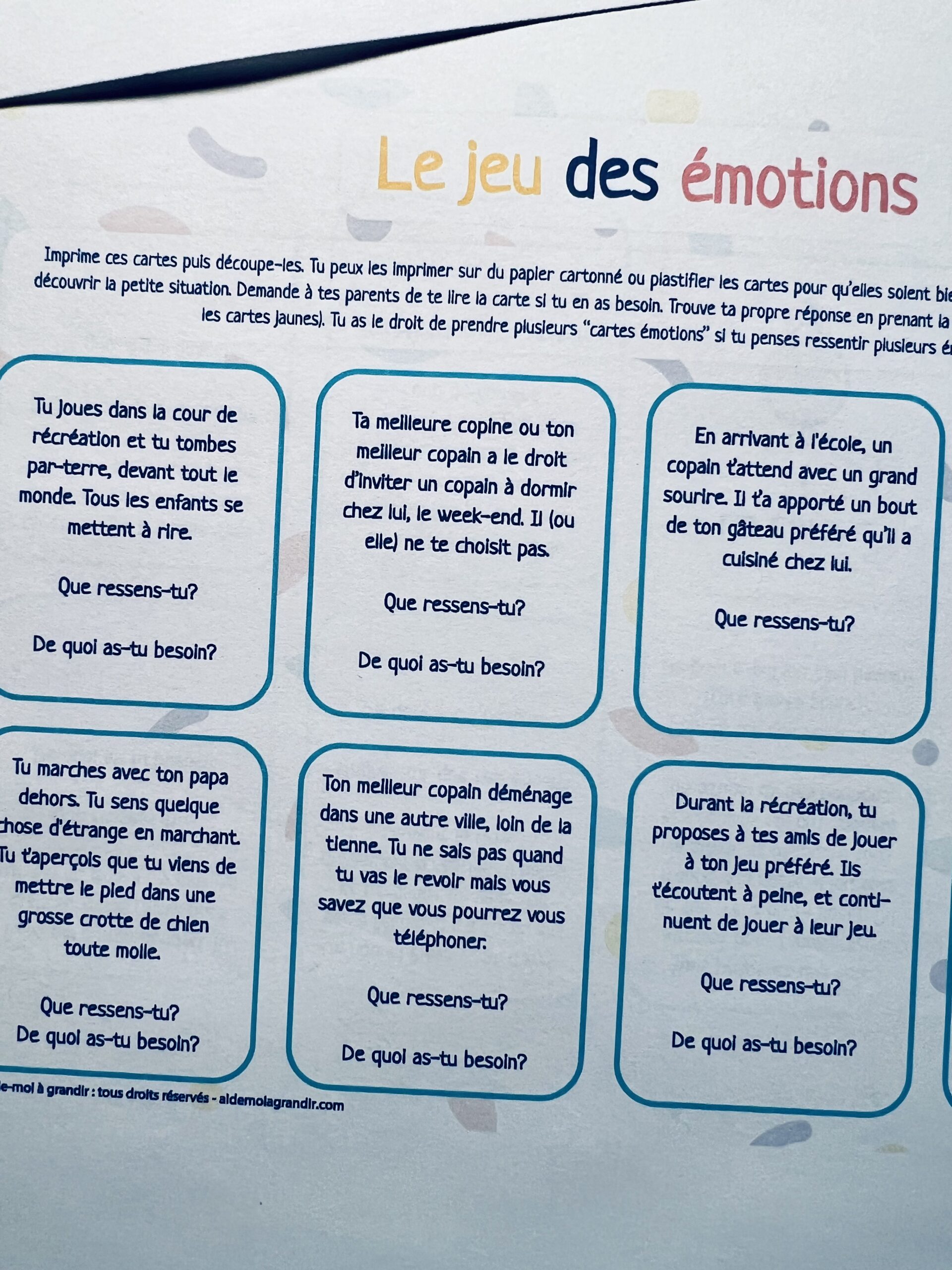 Développer l'intelligence émotionnelle : Zoom sur "Le jeu des émotions ...